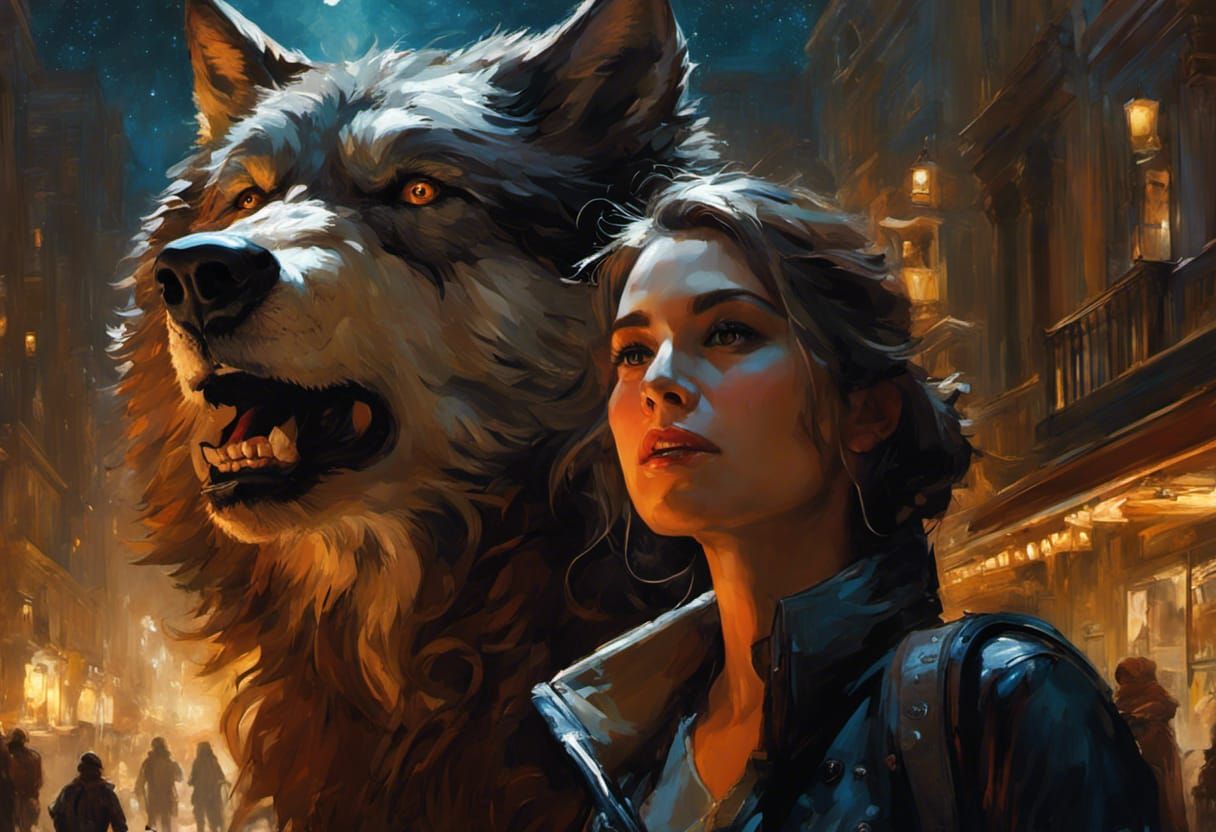 selfie with a werewolf - AI Generated Artwork - NightCafe Creator