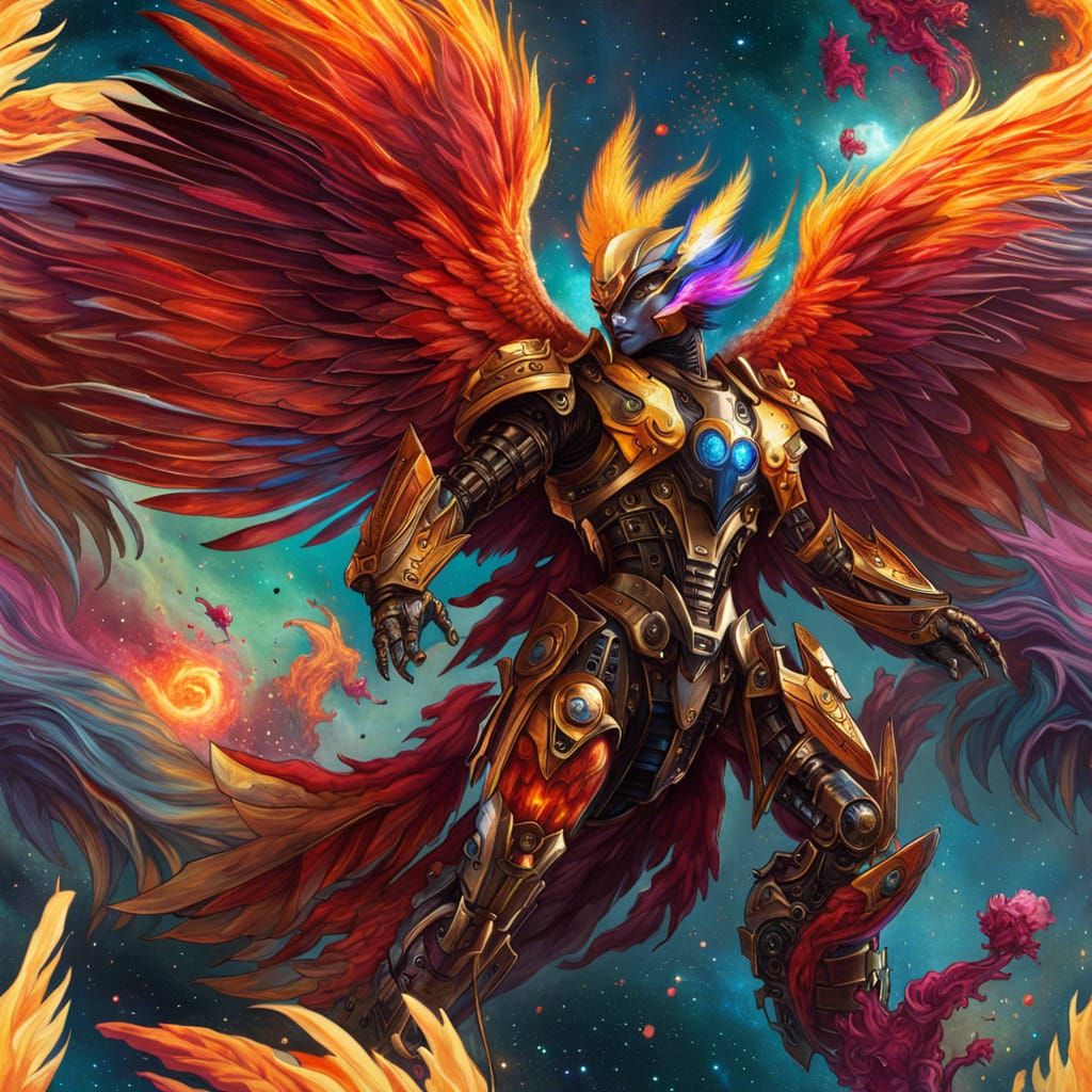 Omega Phoenix Prime - AI Generated Artwork - NightCafe Creator