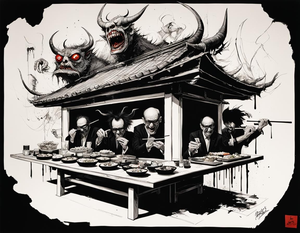 Devil Sushi House III - AI Generated Artwork - NightCafe Creator