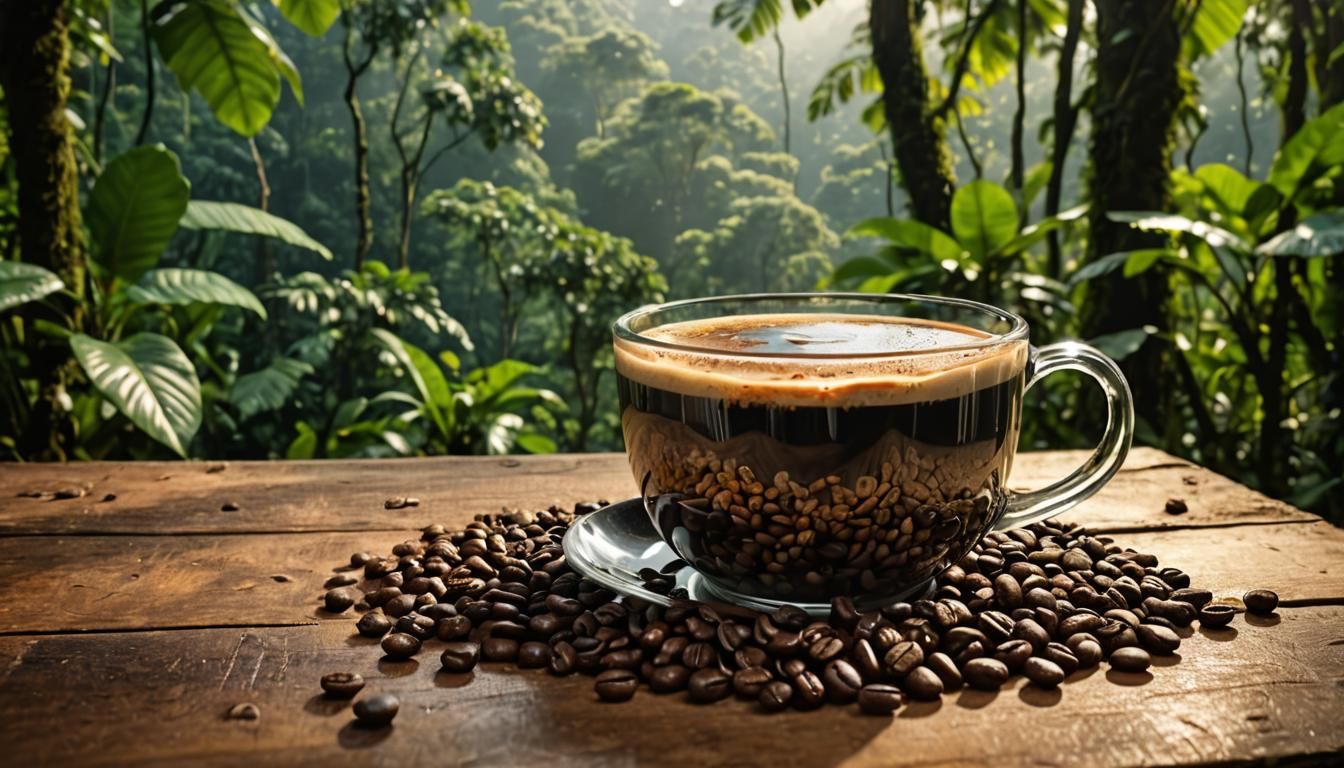 Coffee in the Forest - AI Generated Artwork - NightCafe Creator