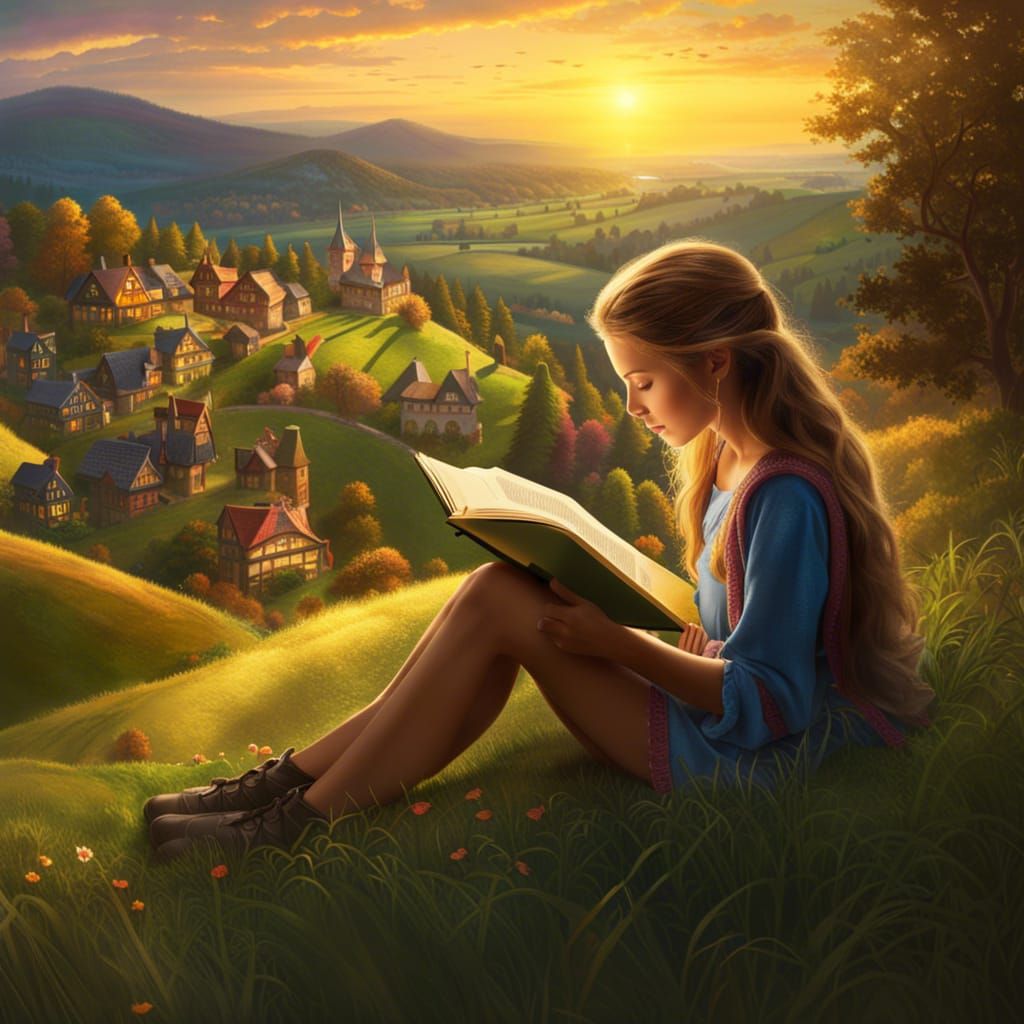 Book reading - AI Generated Artwork - NightCafe Creator