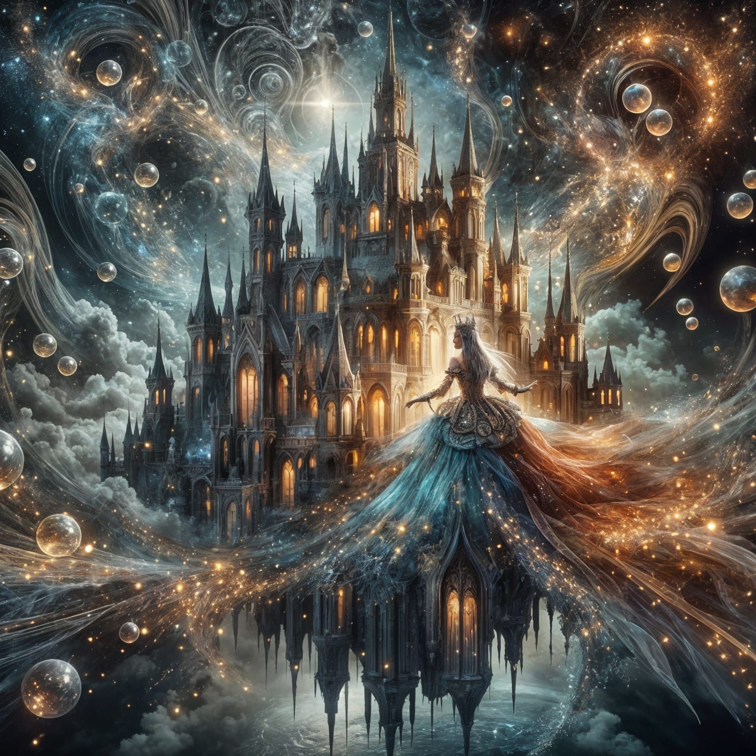 Surreal Castle - Surreal Princess in Hyperrealistic Double E...