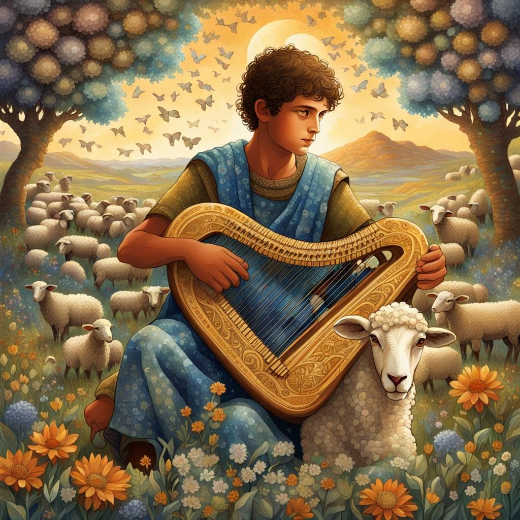 David the Shepherd Boy - AI Generated Artwork - NightCafe Creator