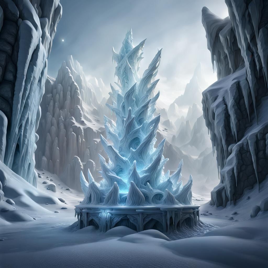 The ice sculpture so amazing and unreal so greatly made like a great ...