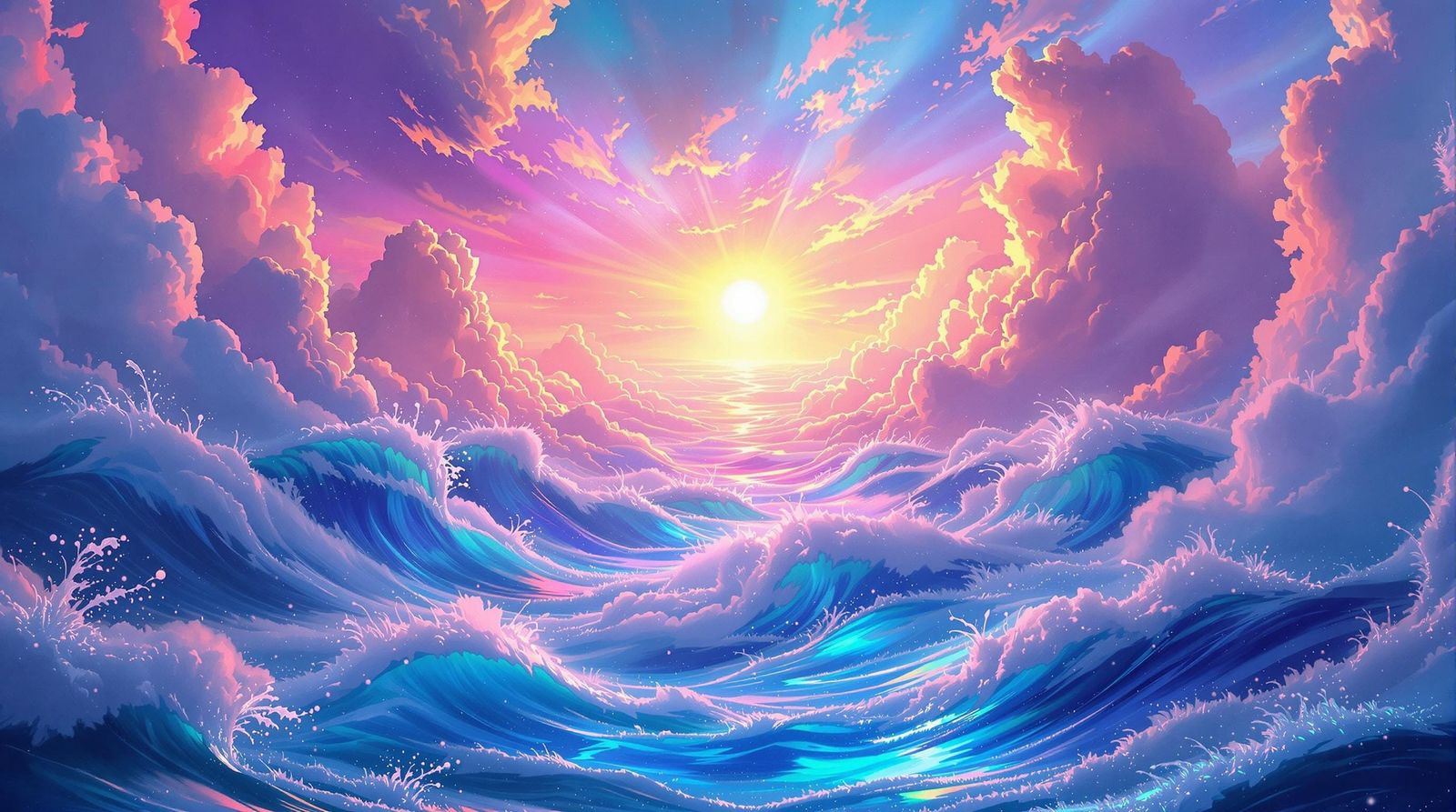 Lovely colourfull sky in a dreamy abstract world