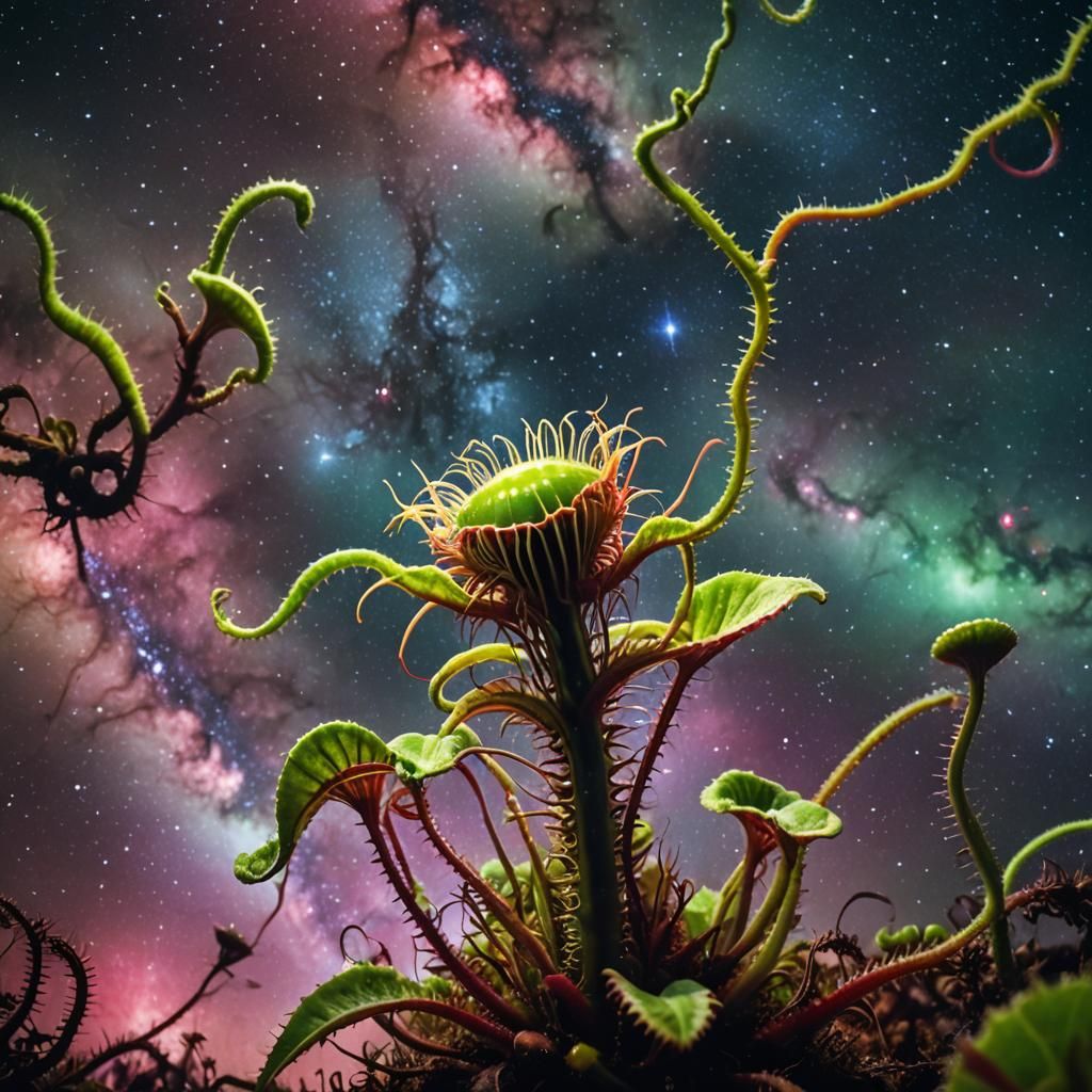 Alien Venus-Flytrap - AI Generated Artwork - NightCafe Creator