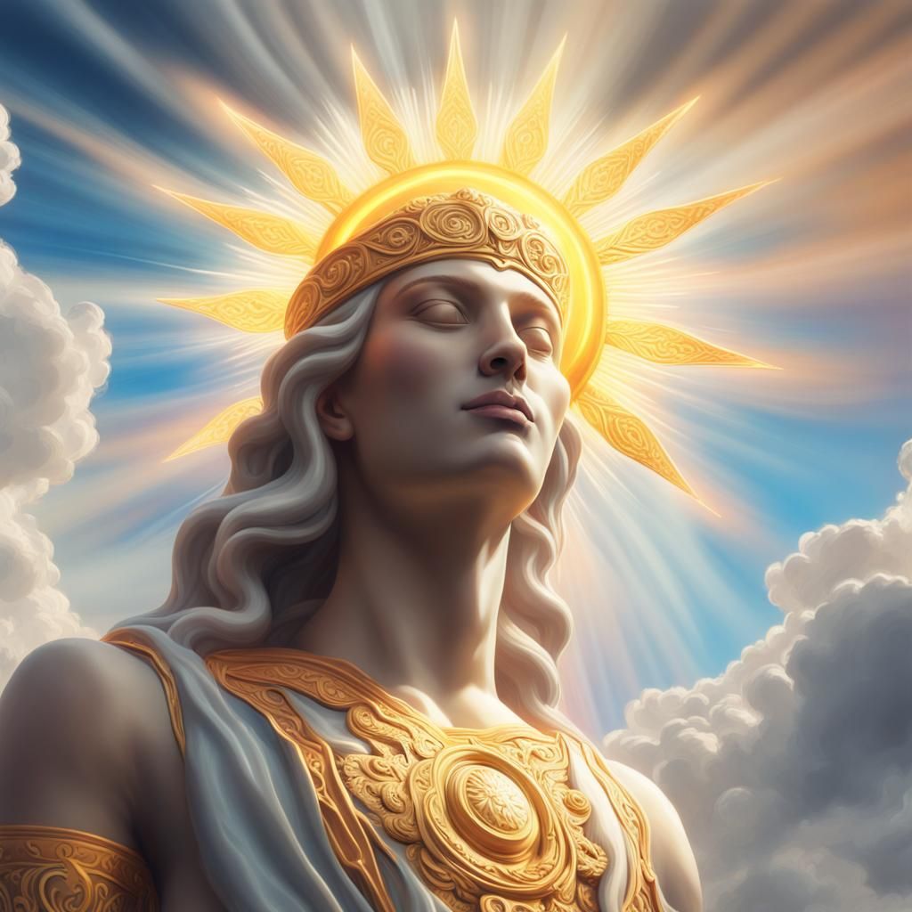 the Proto-Bulgarian God Tangra heavenly sunshine beams divine bright ...