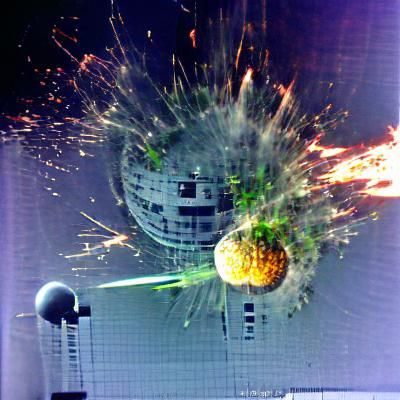 The death star exploding - AI Generated Artwork - NightCafe Creator