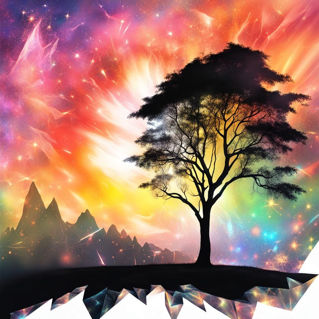 Exploding Crystal-Sunset - AI Generated Artwork - NightCafe Creator