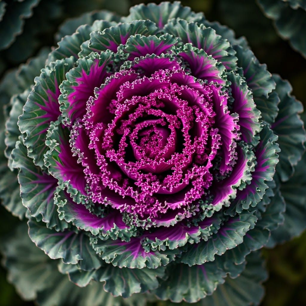 Fractal of a purple cabbage - Fractal of a purple cabbage ...