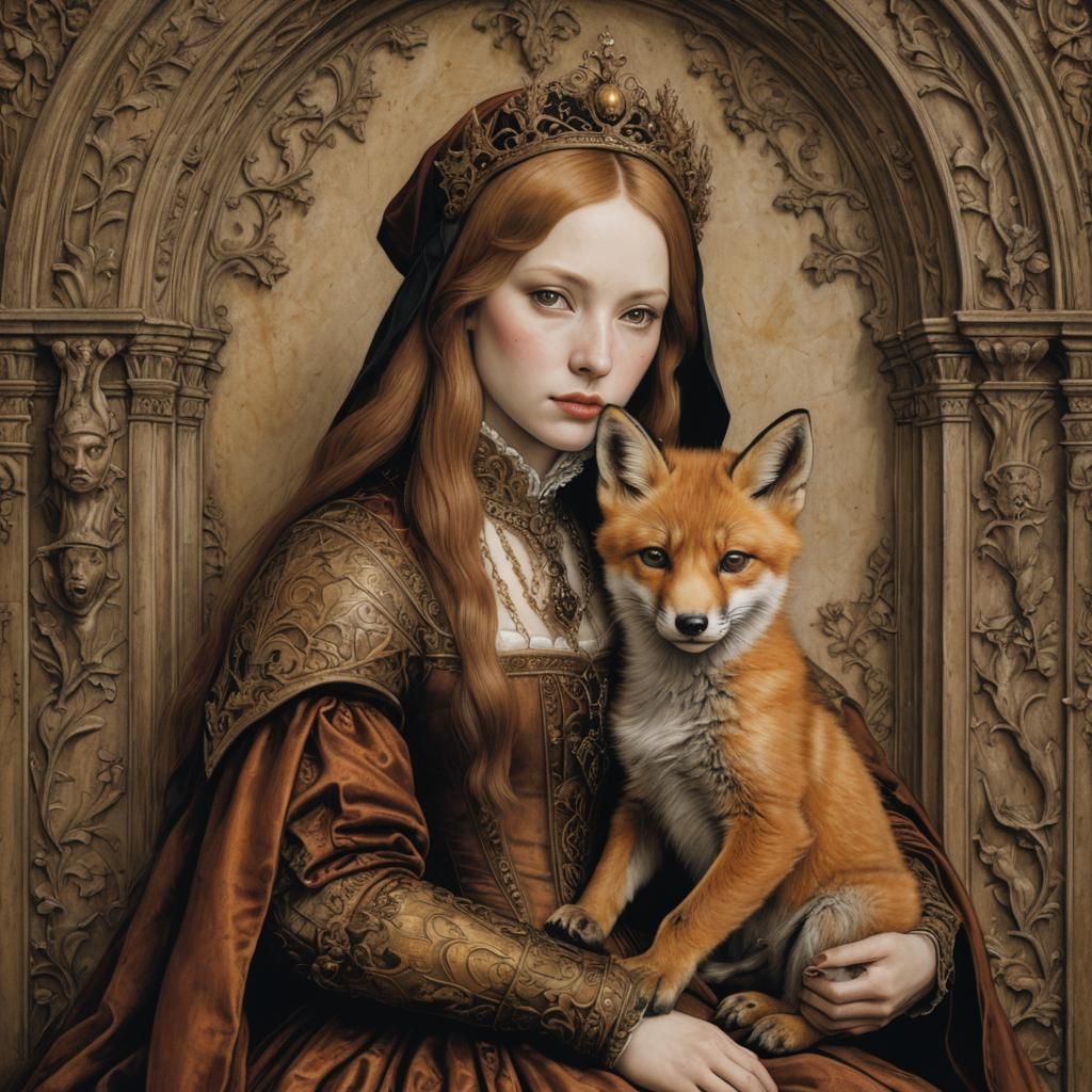 Fox princess motherhood - AI Generated Artwork - NightCafe Creator