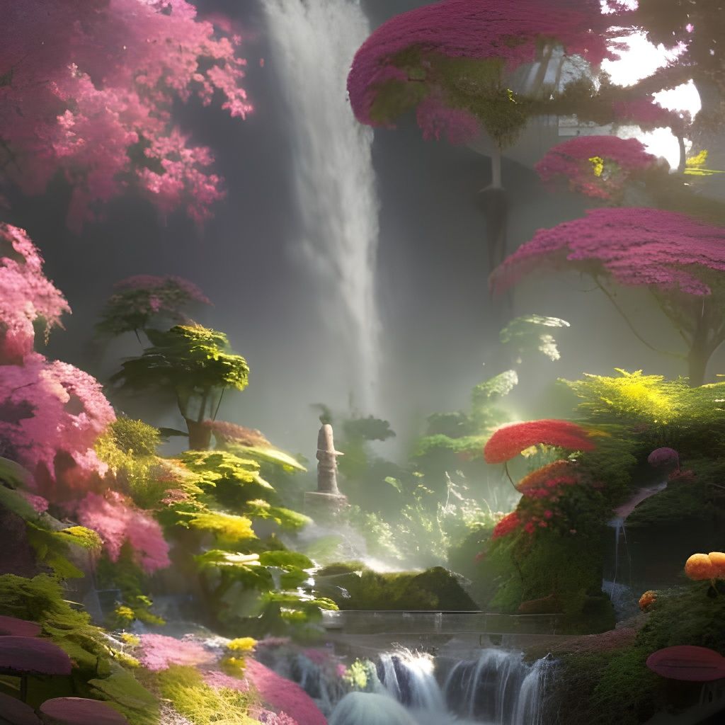Whimsical Secret Garden 🌺 - AI Generated Artwork - NightCafe Creator
