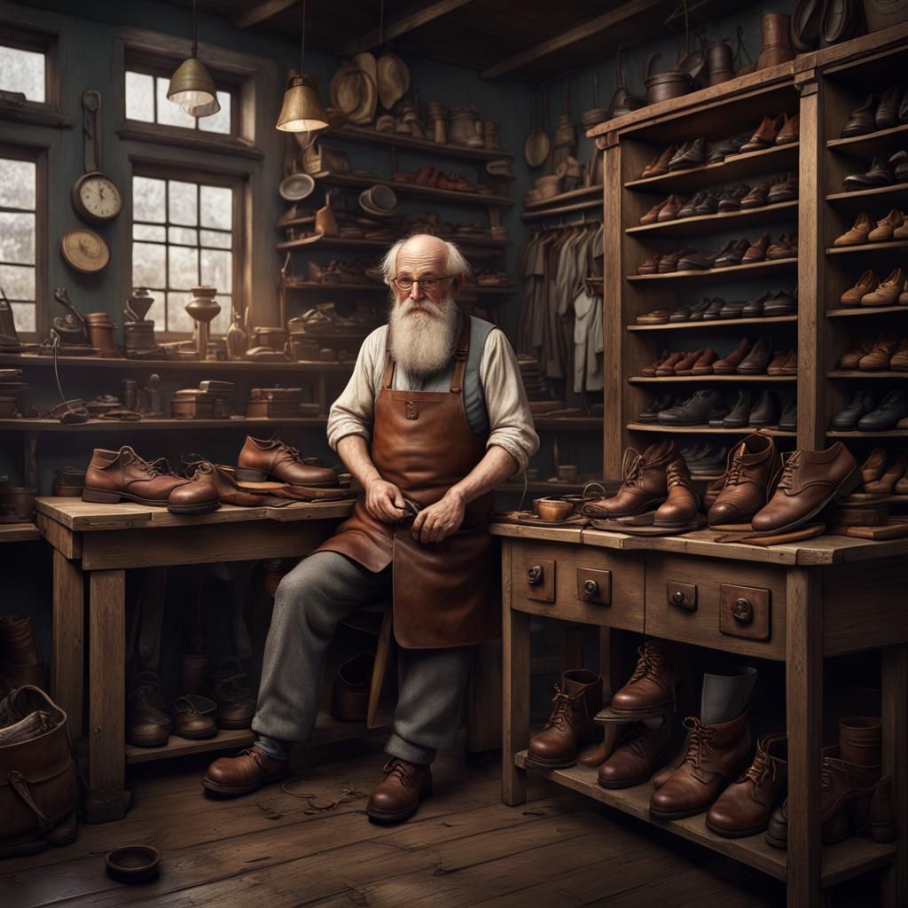 The Sad Cobbler - AI Generated Artwork - NightCafe Creator