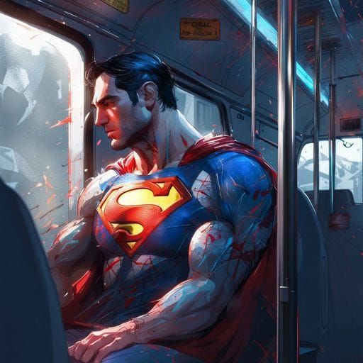 A tired Superman - AI Generated Artwork - NightCafe Creator