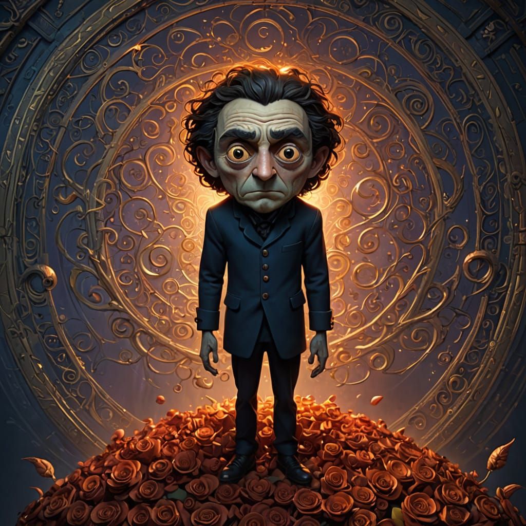 The Eyeball Man - Ethereal Eyeball Man in Vibrant Neo-Impres...