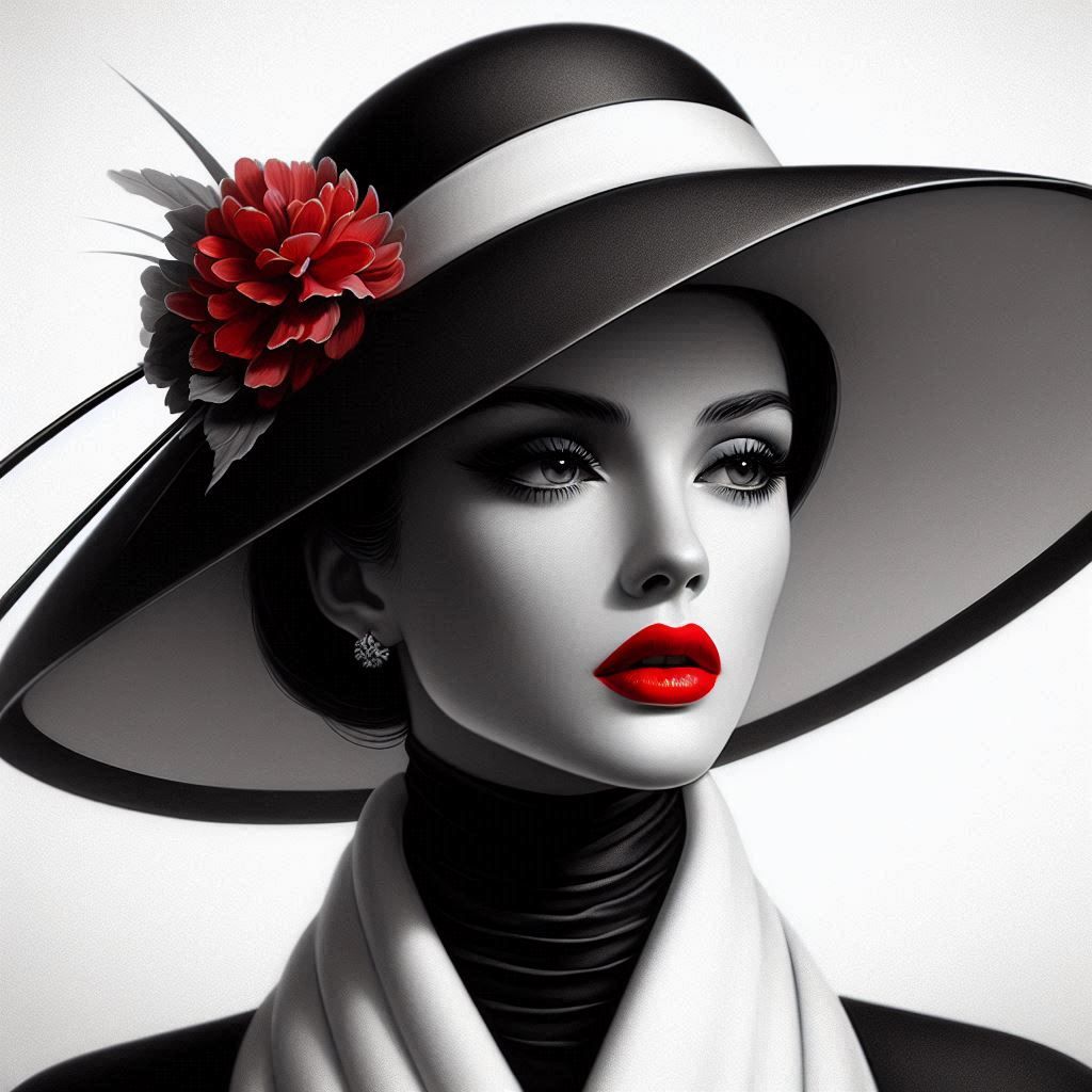 Red colour pop portrait - AI Generated Artwork - NightCafe Creator