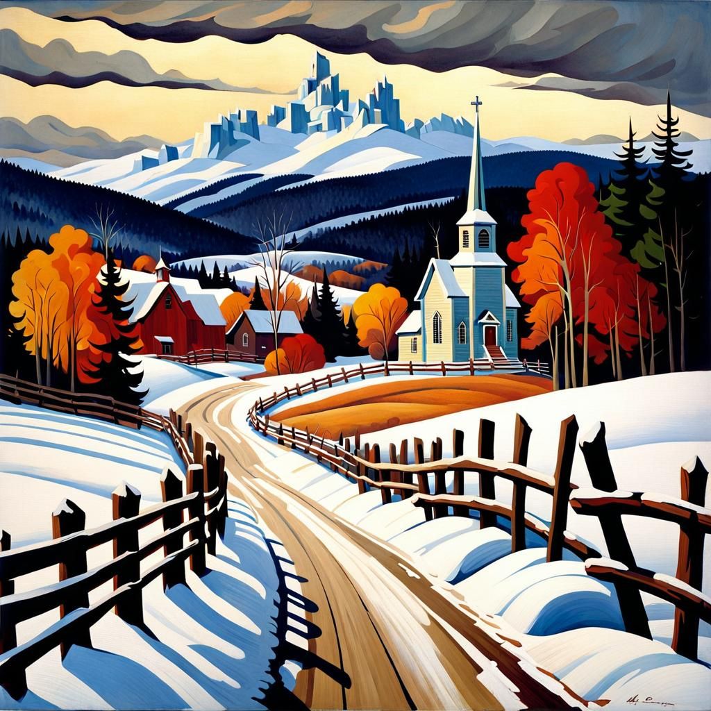 "Remote Winter Village" - AI Generated Artwork - NightCafe Creator