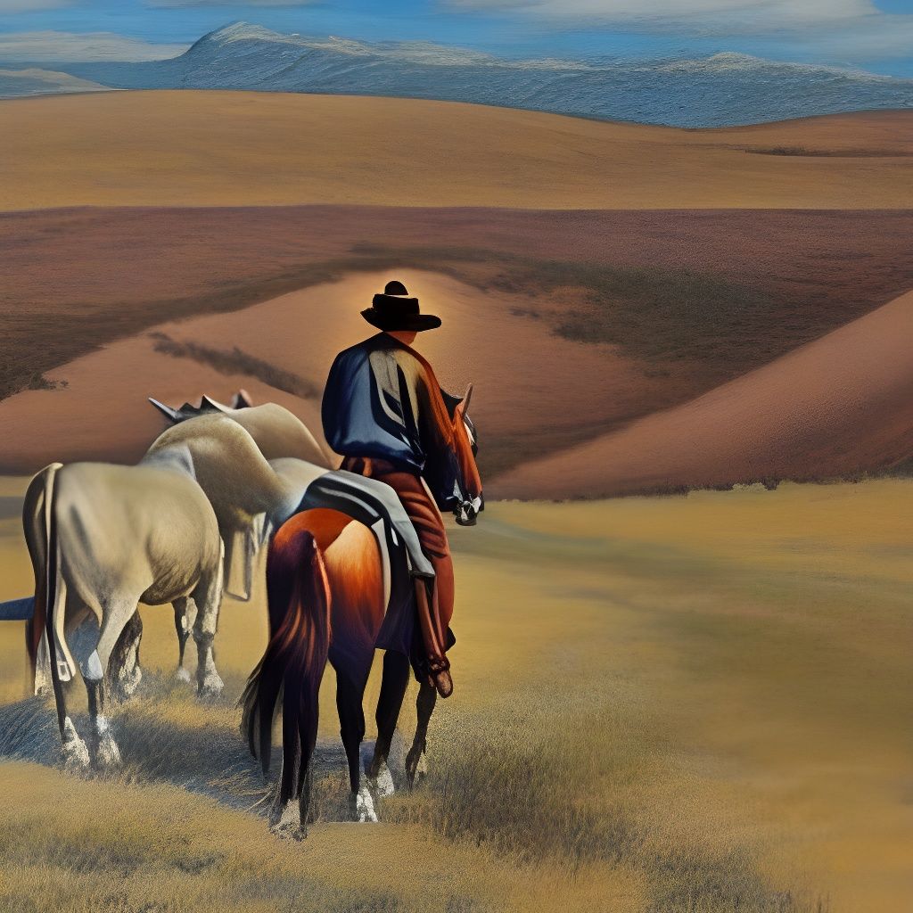 Cowboy and cattle - AI Generated Artwork - NightCafe Creator