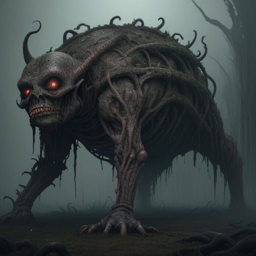 The Blight - Twisted, Decaying Creature Emerges from Dark M...