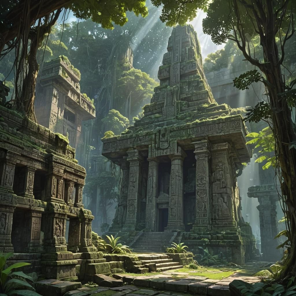 Mayan Temple - AI Generated Artwork - NightCafe Creator