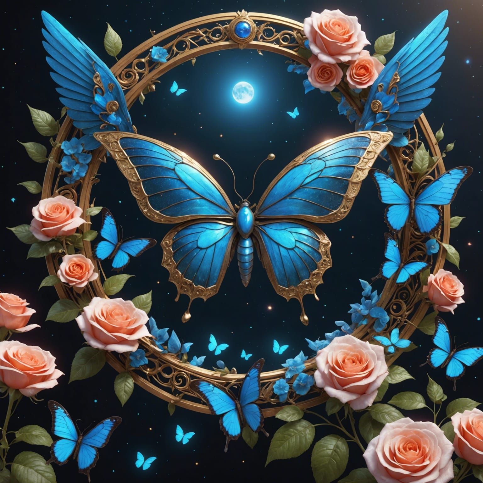 Space butterfly - AI Generated Artwork - NightCafe Creator