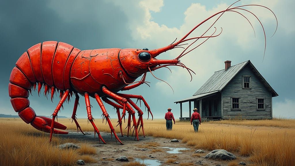Majestic Red Shrimp Stands with Union Soldiers in ... - AI Art