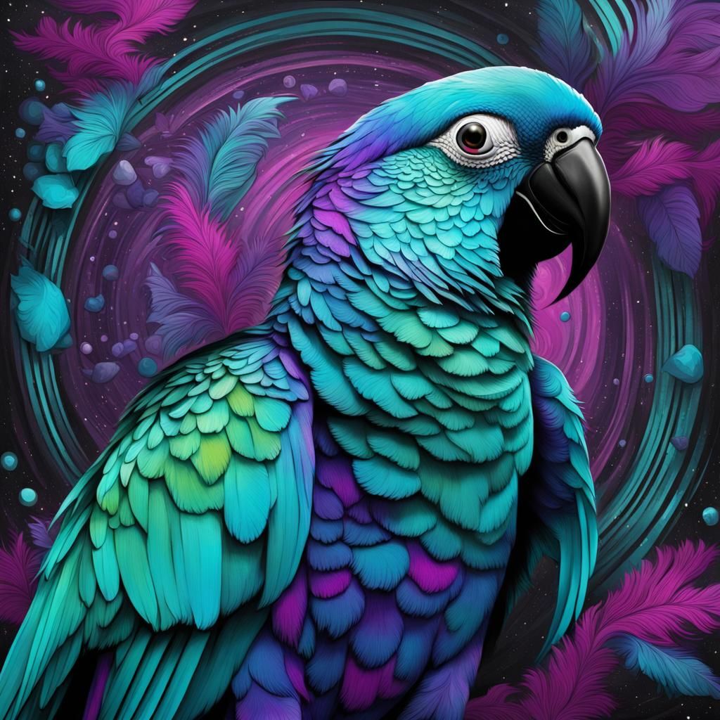 Fred the Jolly Rancher Obsessed parrot. - AI Generated Artwork ...