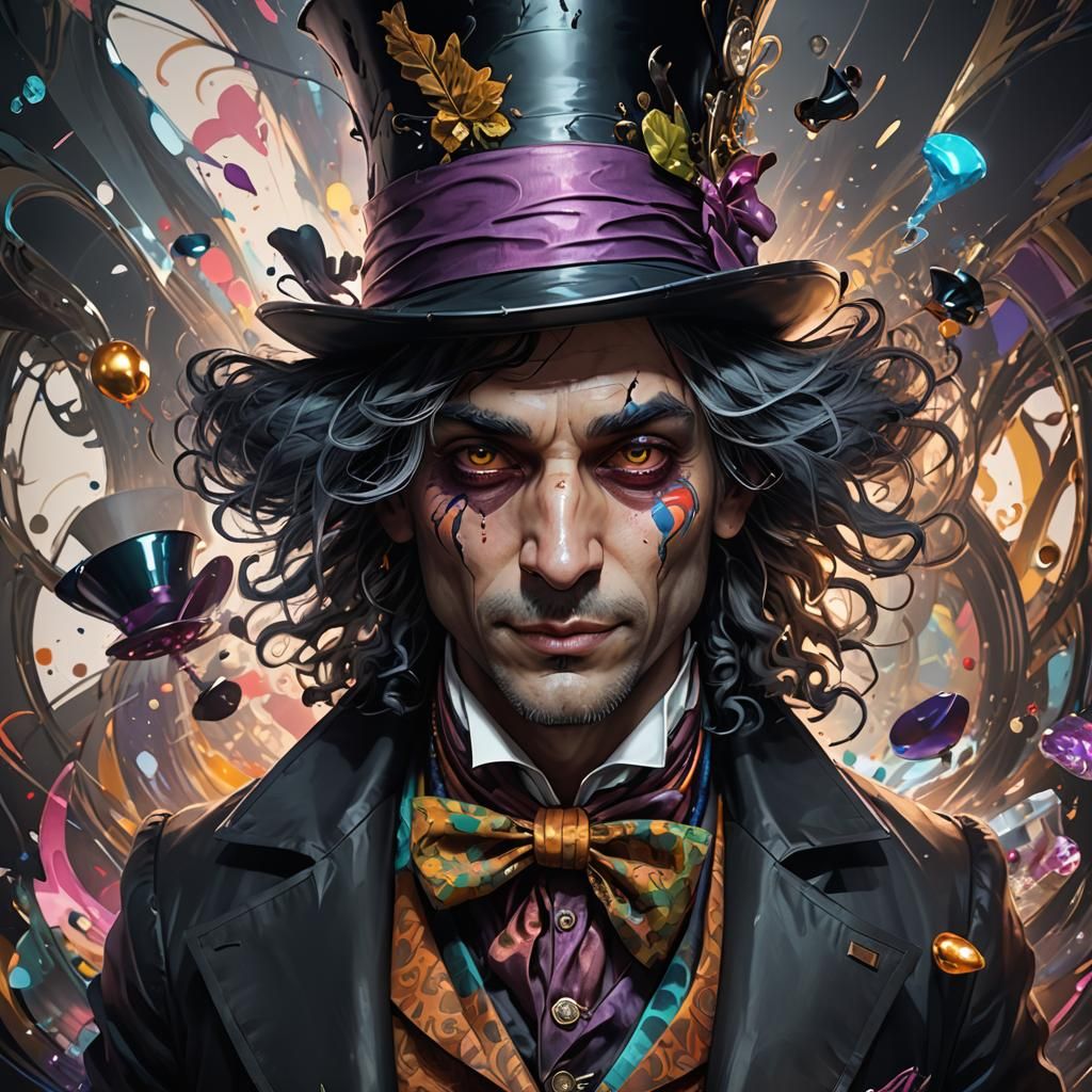 Black madd hatter - AI Generated Artwork - NightCafe Creator