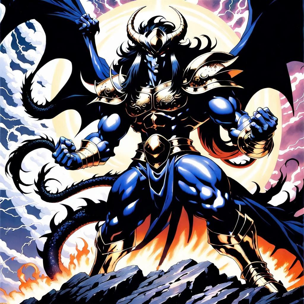 Cosmic Obsidian dragon warrior overlord from hell by Todd Mcfarlane and ...
