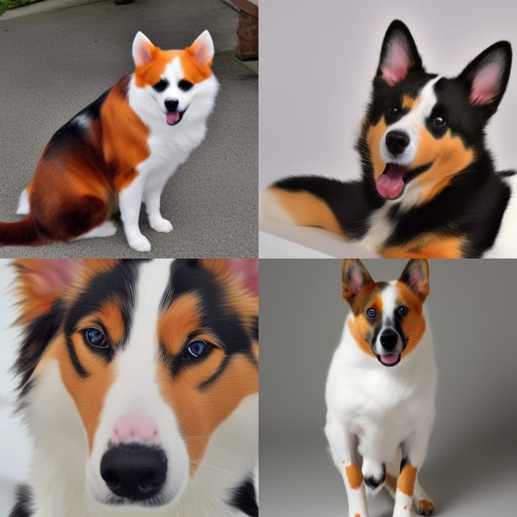 Calico dog - AI Generated Artwork - NightCafe Creator