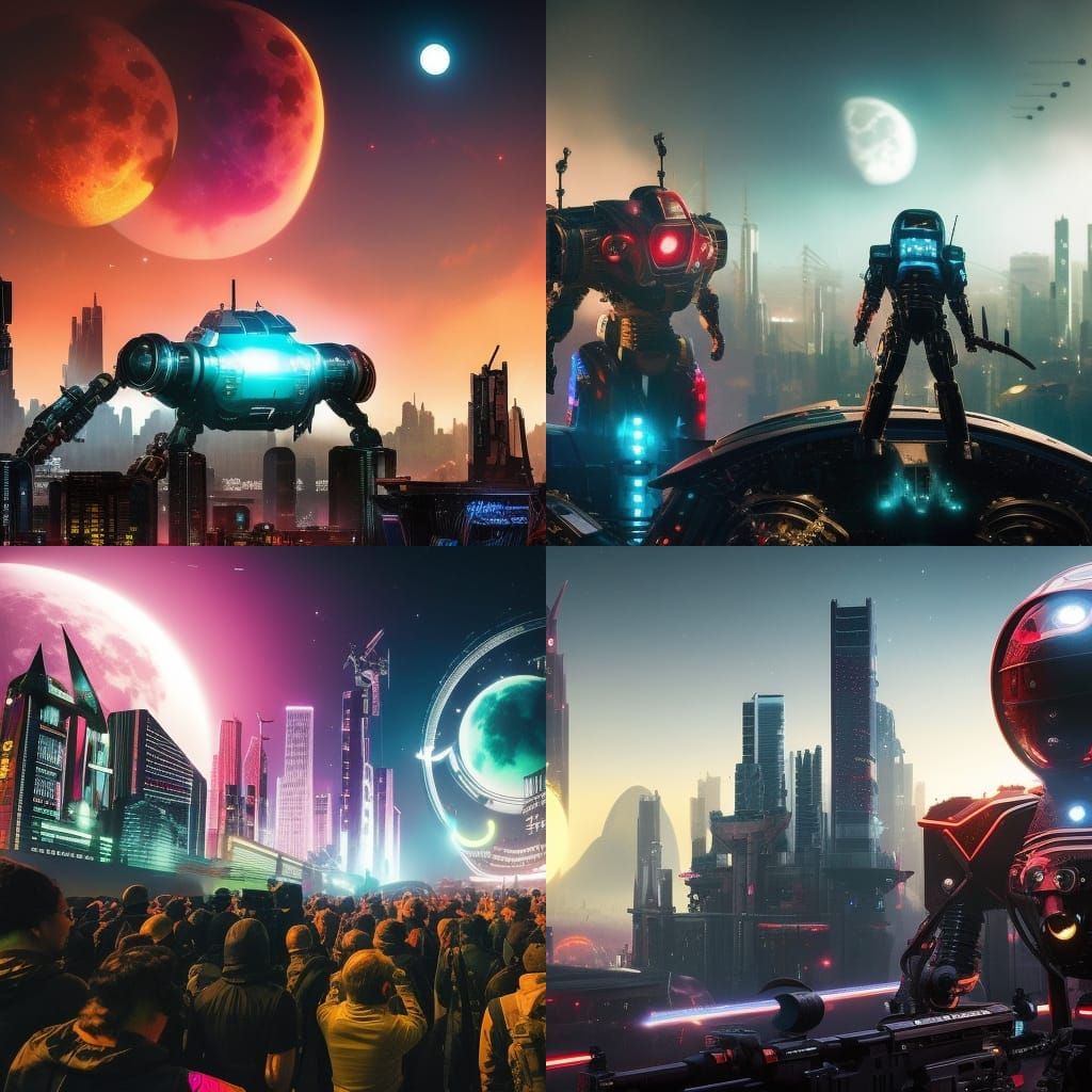 Techno-punk Robotics - AI Generated Artwork - NightCafe Creator