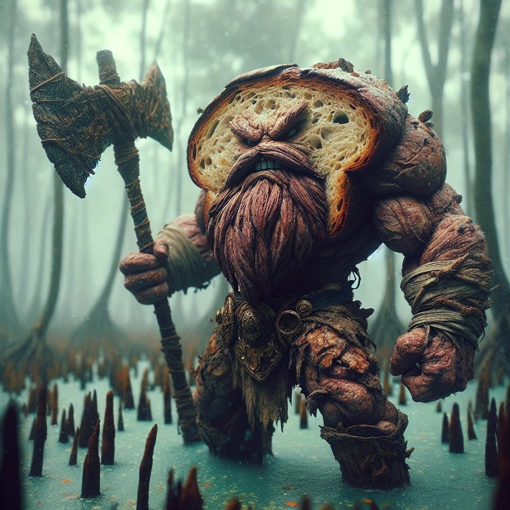Garlic Breadman - AI Generated Artwork - NightCafe Creator