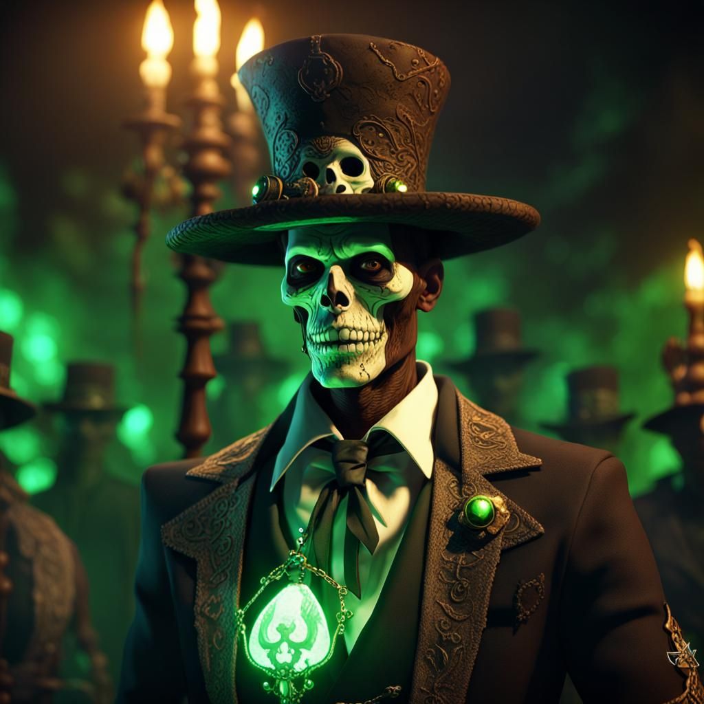 Baron Samedi's welcome smile. - AI Generated Artwork - NightCafe Creator