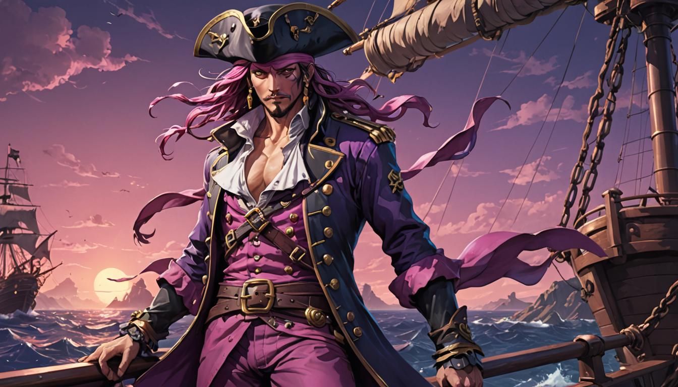 Captain Tyrian, Pirate Lord. - Pirate Lord in Vibrant Dark F...