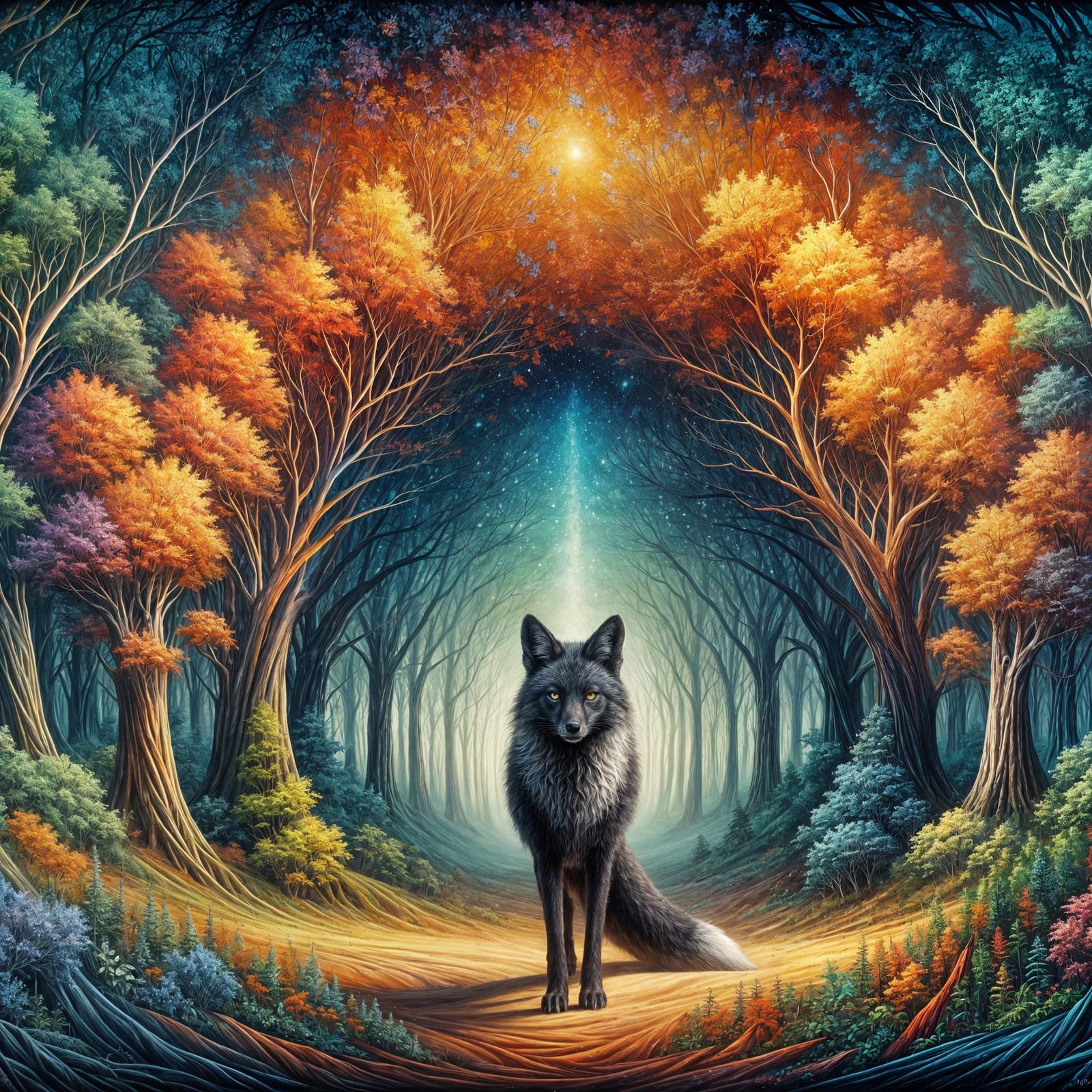 Magic fox - AI Generated Artwork - NightCafe Creator