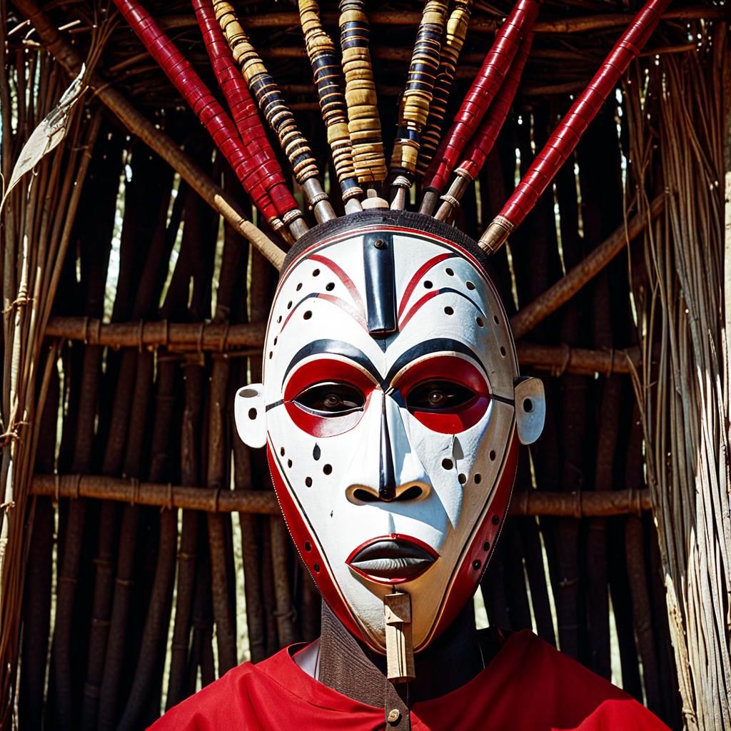 Maasai ceremonial mask. - AI Generated Artwork - NightCafe Creator