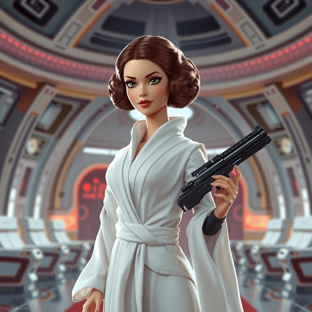 Barbie as Princess Leia - Barbie as Princess Leia in Galacti...