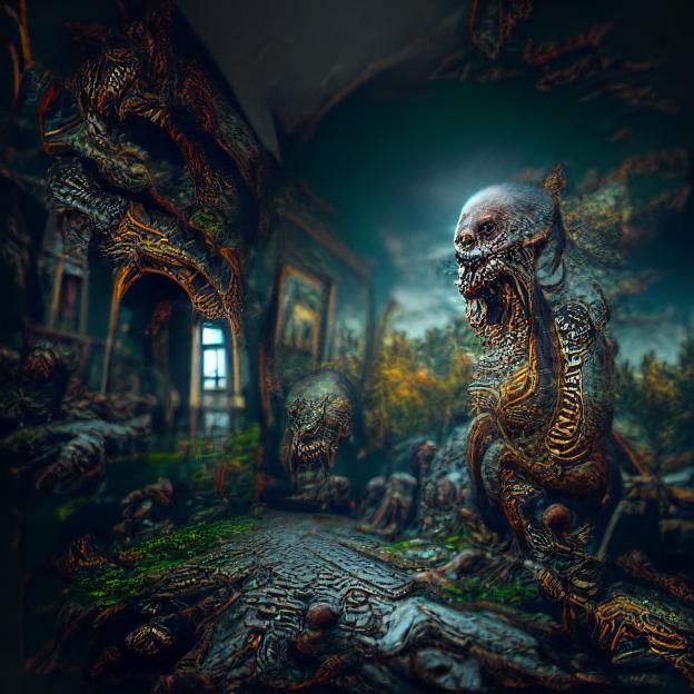 Horrifying terrifying dreadful nightmare beautifully lit Ferdinand Knab ...