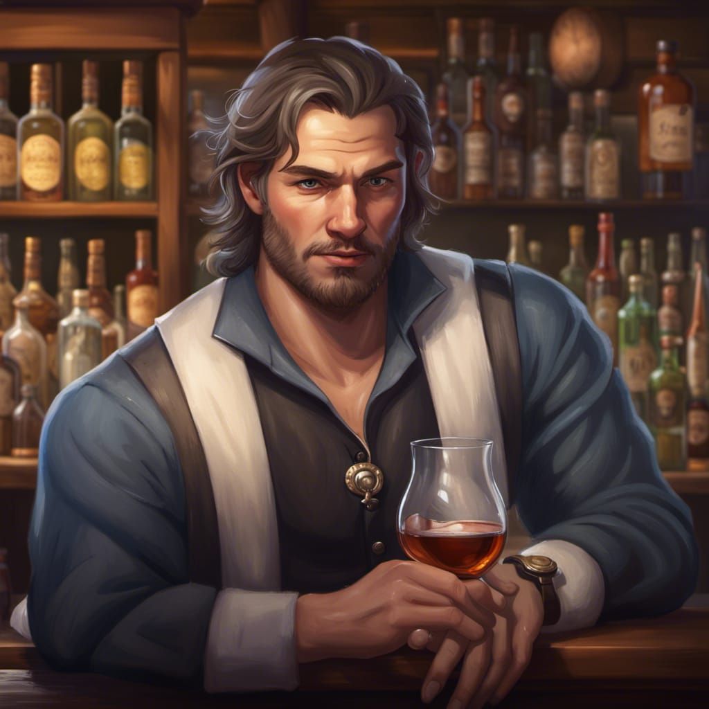 Human tavernkeep - AI Generated Artwork - NightCafe Creator