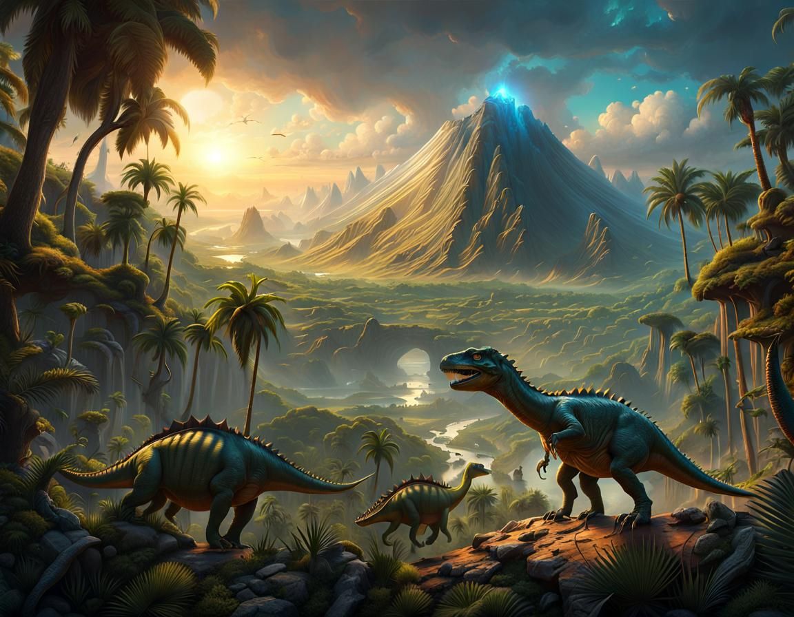 when dinosaurs roamed on earth - AI Generated Artwork - NightCafe Creator