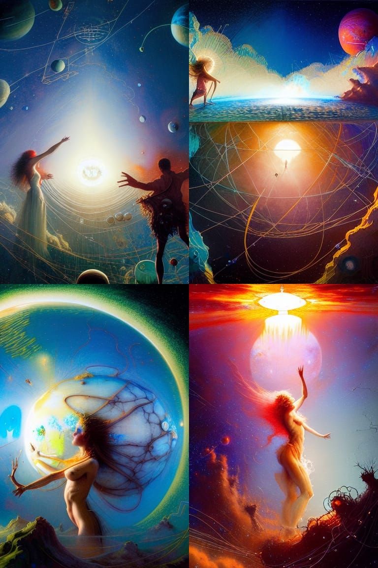 The earth entering in the 5th dimension, galactic, delicate detailed ...