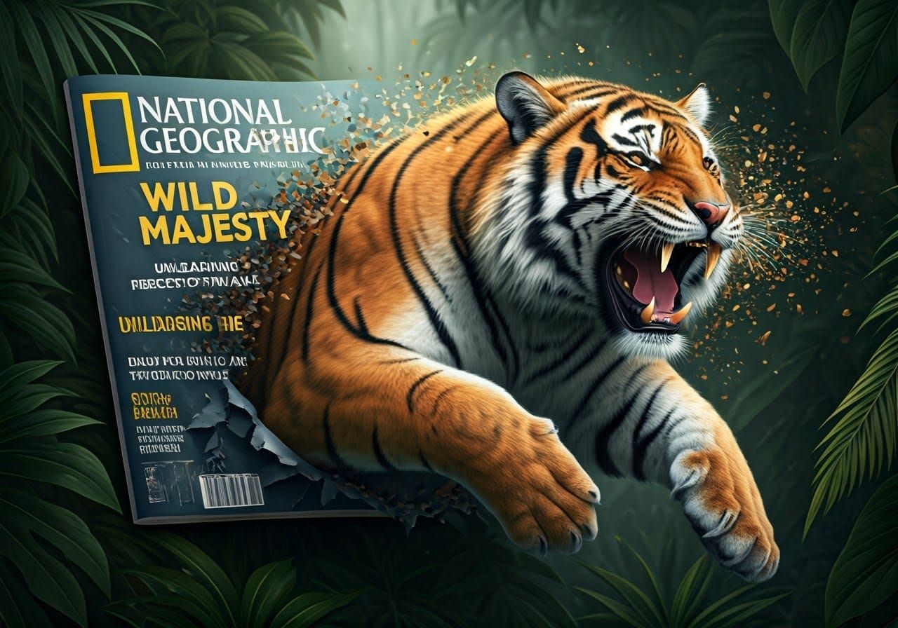 (Sideways shot right) of (Upright National Geographic Magazine Cover ...