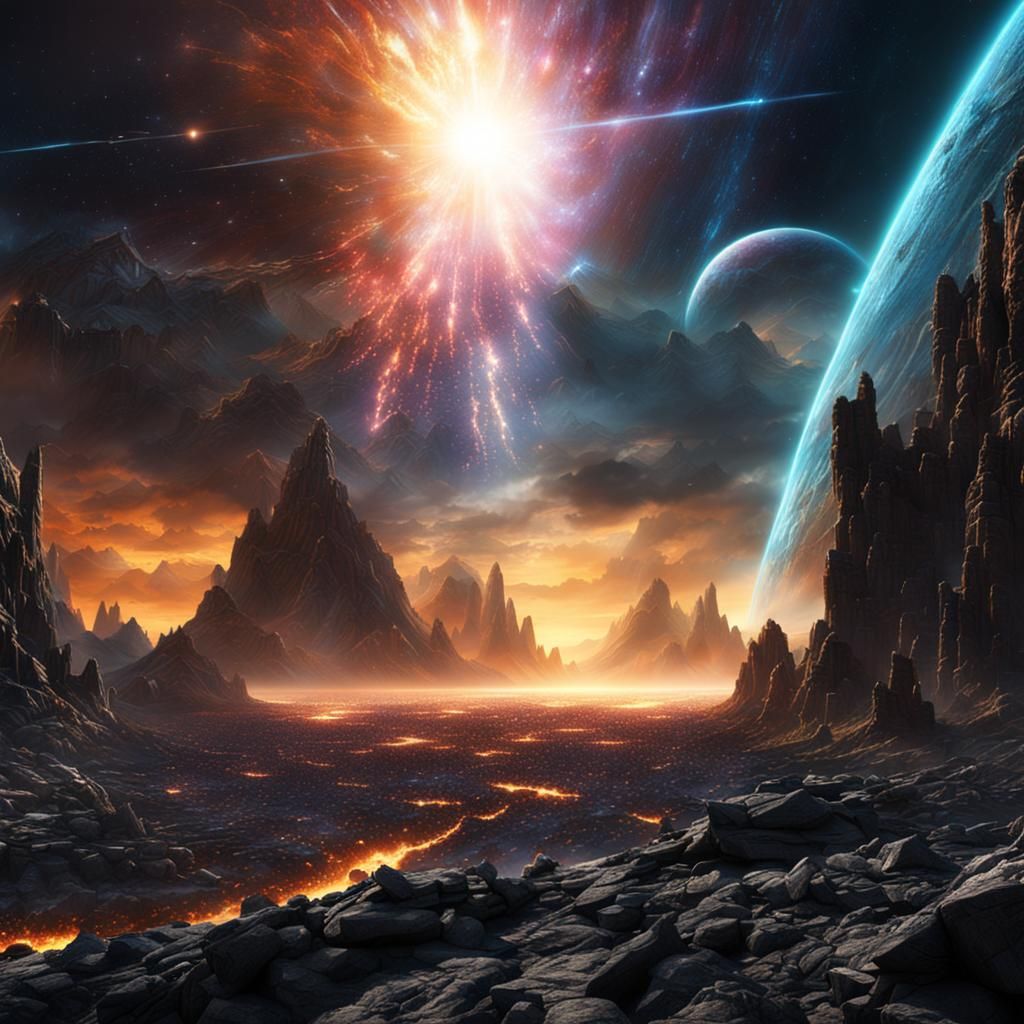 Molten cosmos - AI Generated Artwork - NightCafe Creator