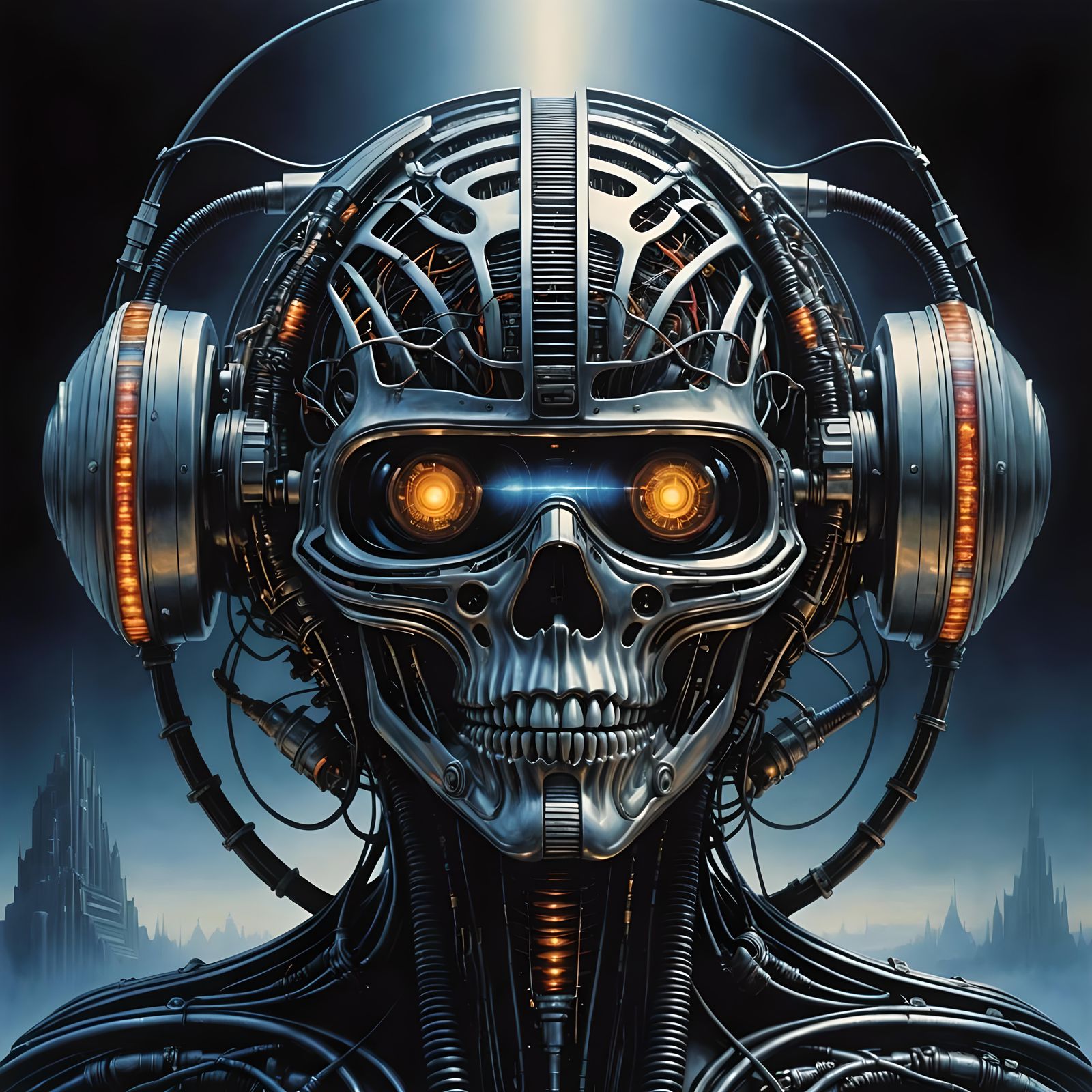 Terminator 35: DJ 9000 - AI Generated Artwork - NightCafe Creator
