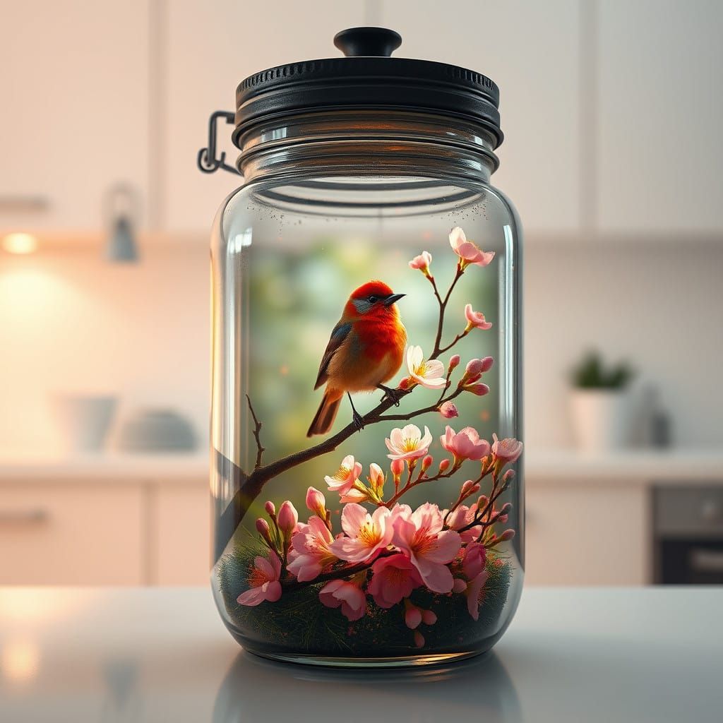 Christoffer Relander-inspired double exposure, white kitchen setting ...