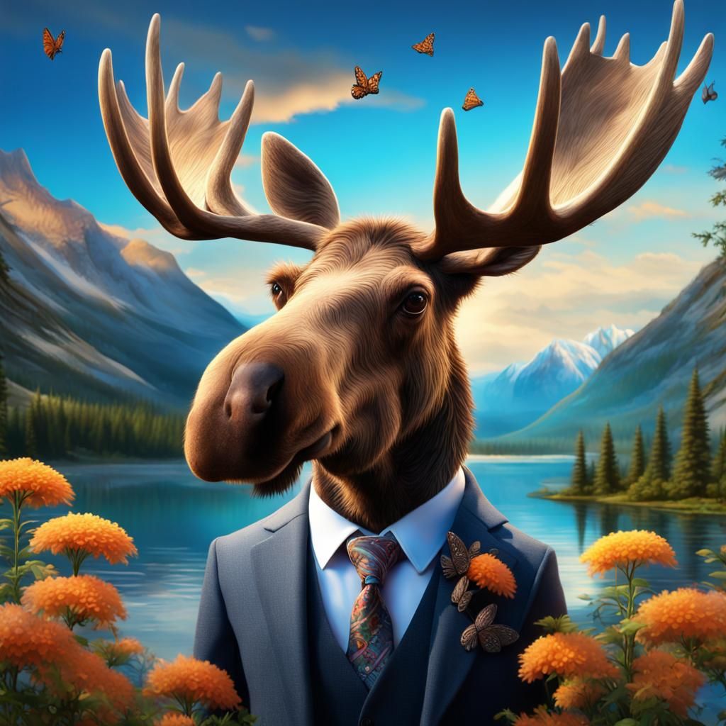 Moose chibi style - AI Generated Artwork - NightCafe Creator