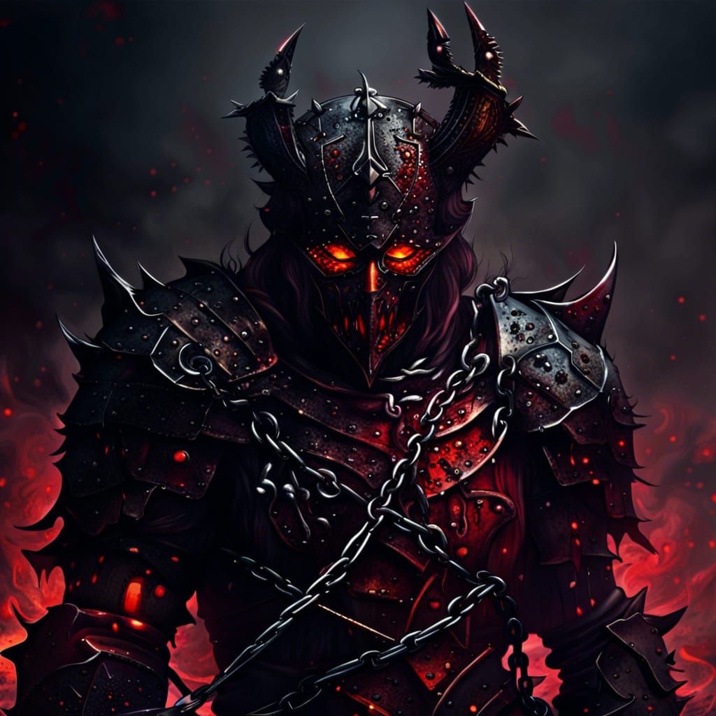 Abyssal Knight (close-up) - AI Generated Artwork - NightCafe Creator