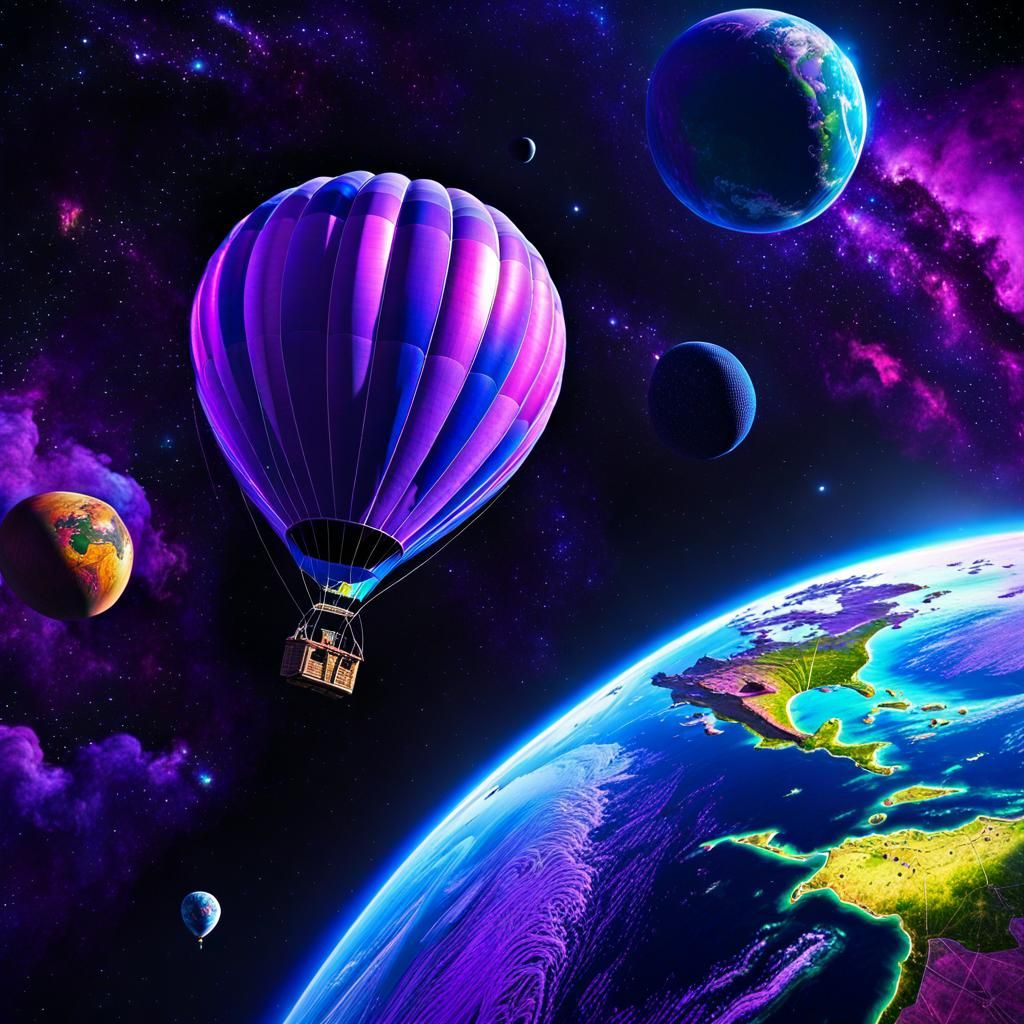 Skybound Symphony: A Technicolor Voyage through Starlit Skies and Cosmic Wonders - AI Generated ...