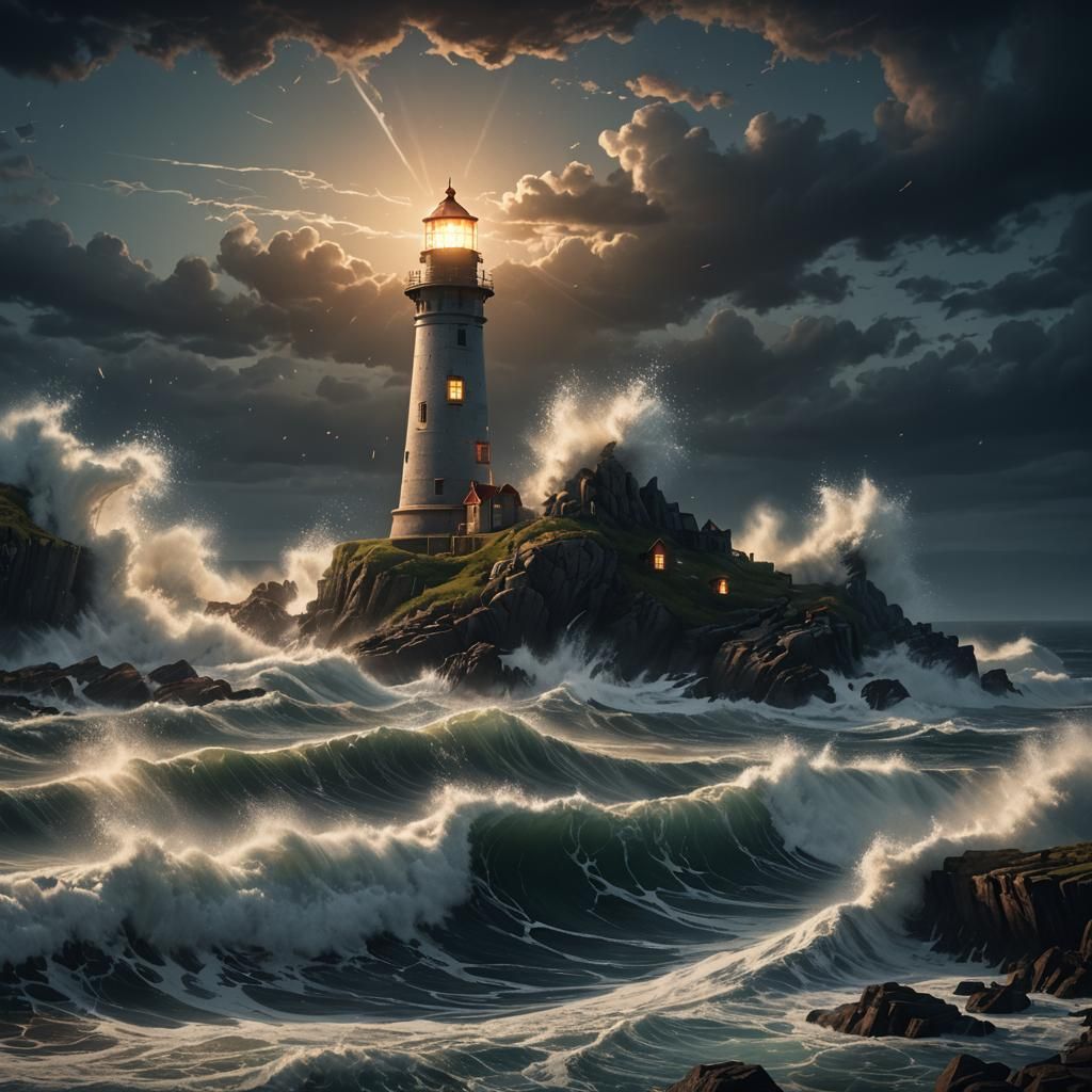 Lighthouse - AI Generated Artwork - NightCafe Creator
