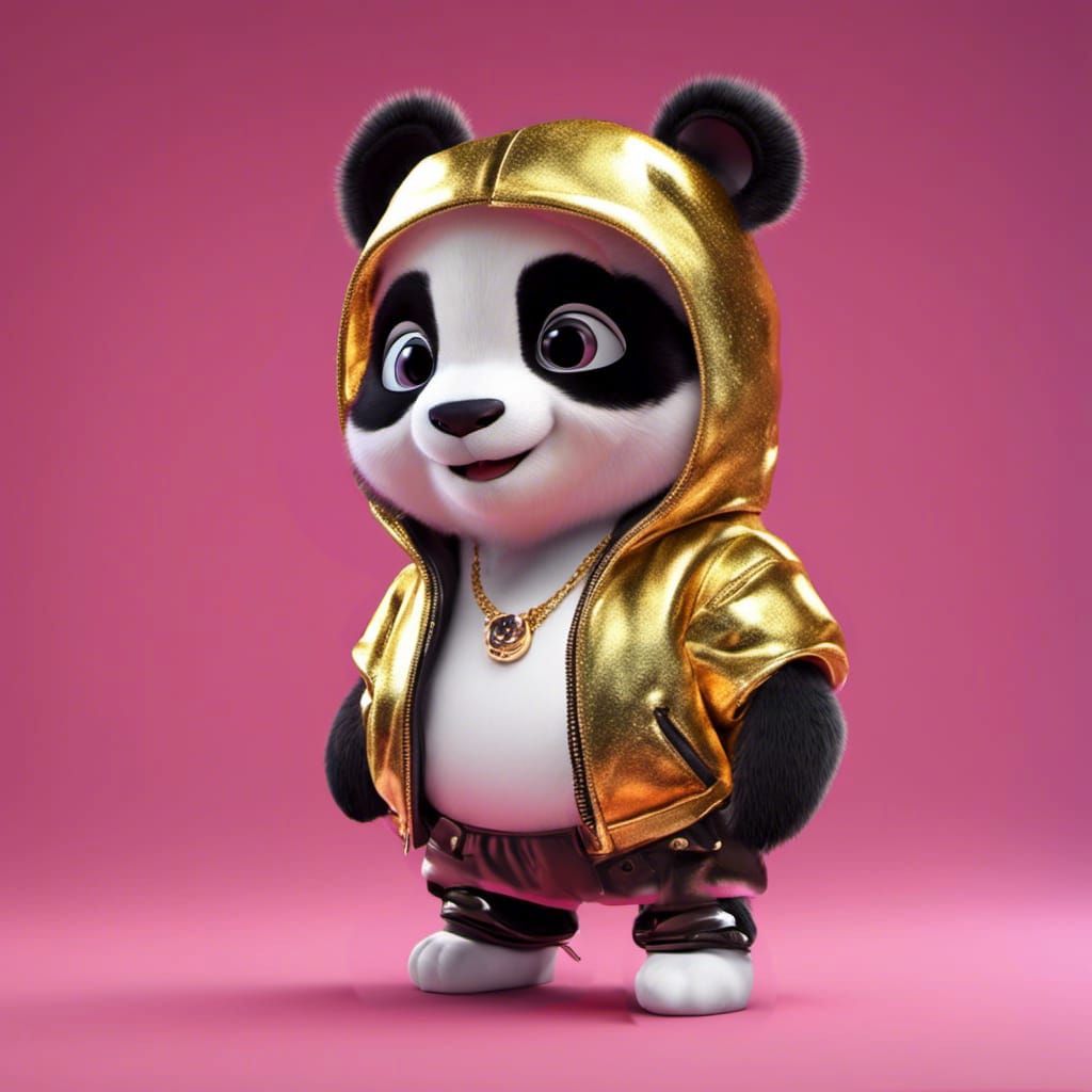 Hip-hop, panda gold - AI Generated Artwork - NightCafe Creator